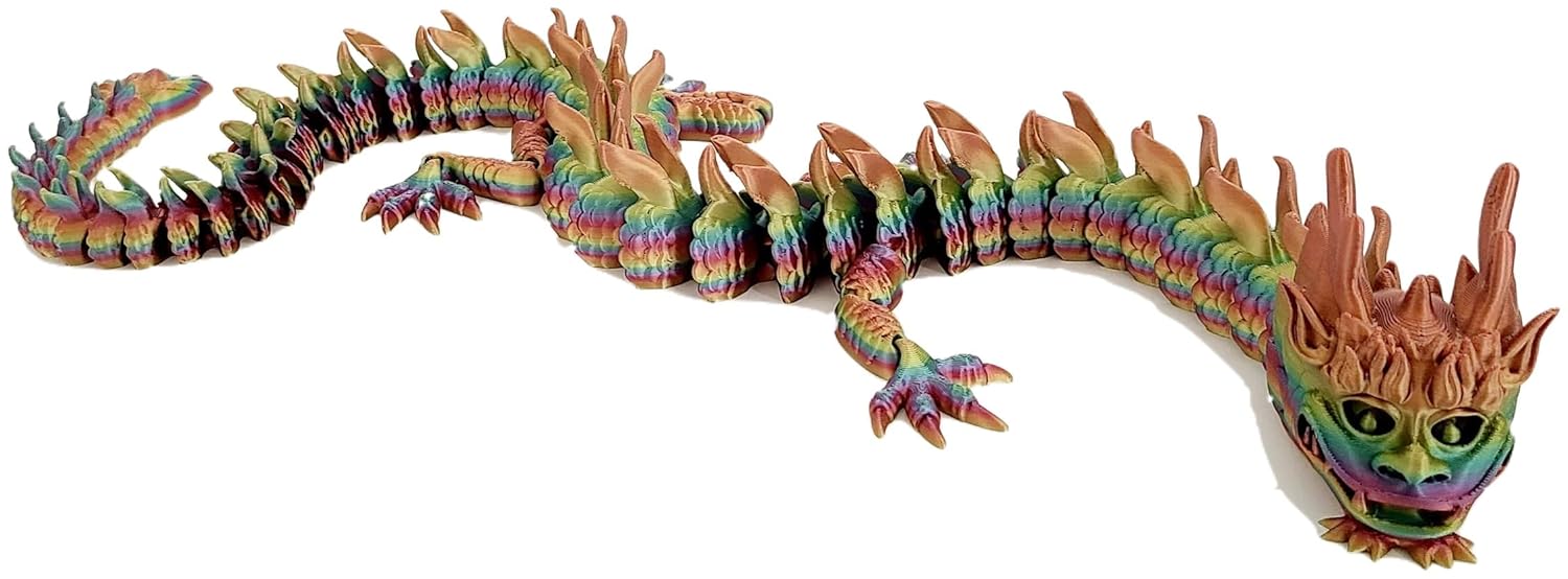 Amazon.com: Flexible Articulated Fidget Toys (Rainbow, Dragon ...