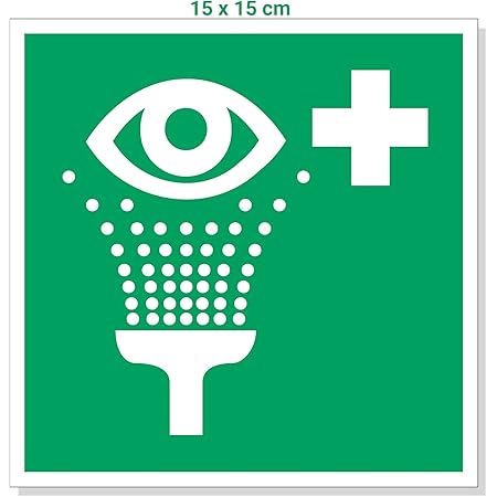 Aufkleber Augenspüleinrichtung 15x15cm, Zeichen Augendusche ...