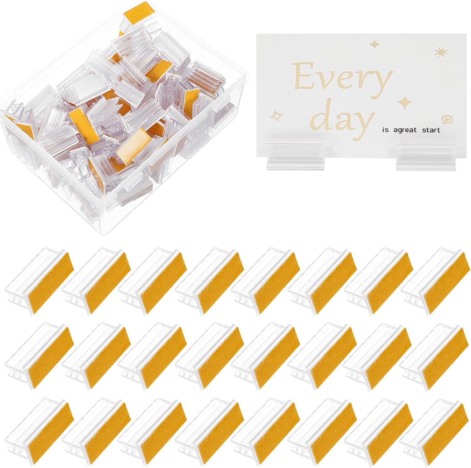 Amazon.com: NUOBESTY 100pcs Self Adhesive Sneeze Guard Holders, Acrylic ...