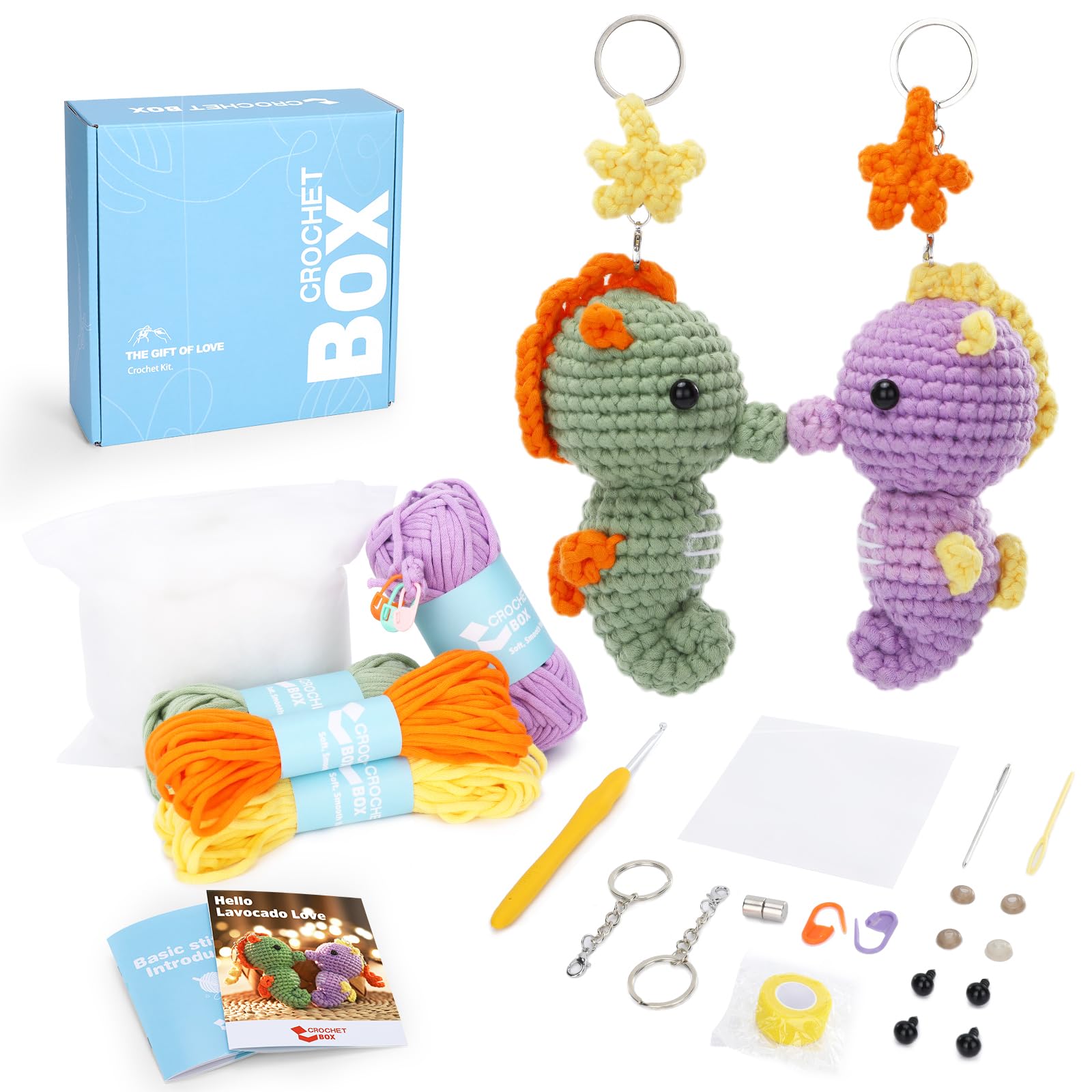 Amazon.com: Complete Beginners Crochet Kit - Turtle Crochet Kit, Learn ...