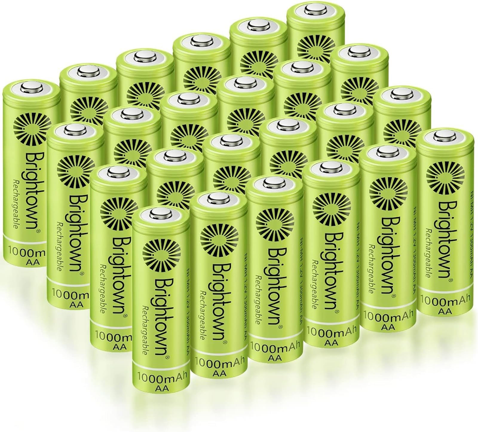 Amazon.com: Amazon Basics 24-Pack Rechargeable AA NiMH Batteries, 2000 ...