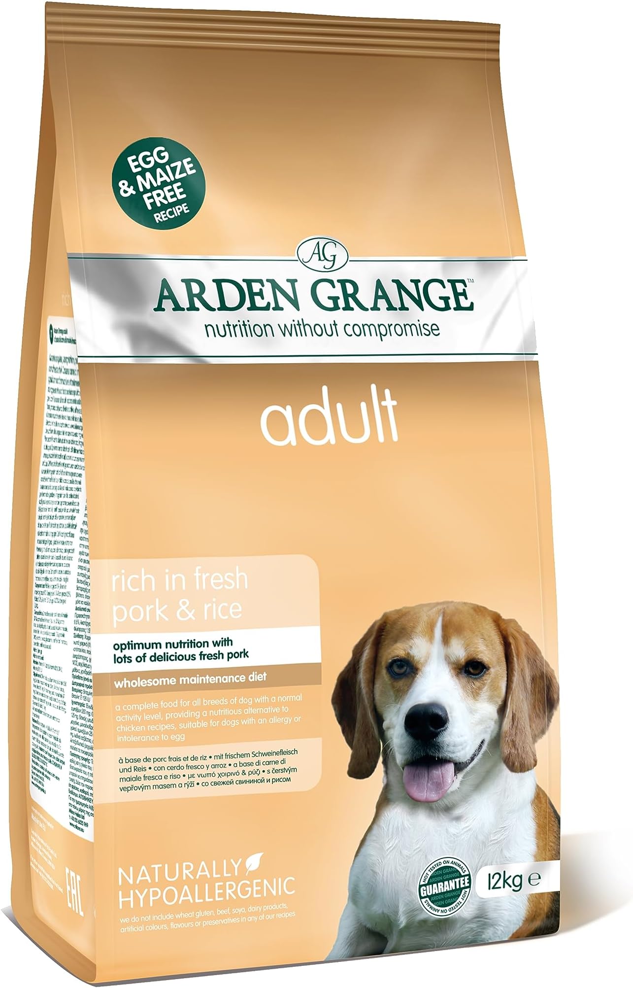 Arden Grange Adult Dry Dog Food Light with Fresh Chicken and Rice, 12 ...