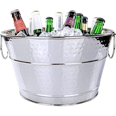 Amazon.com: BREKX Aspen Heavy-Duty Stainless Steel Beverage Tub - Metal ...
