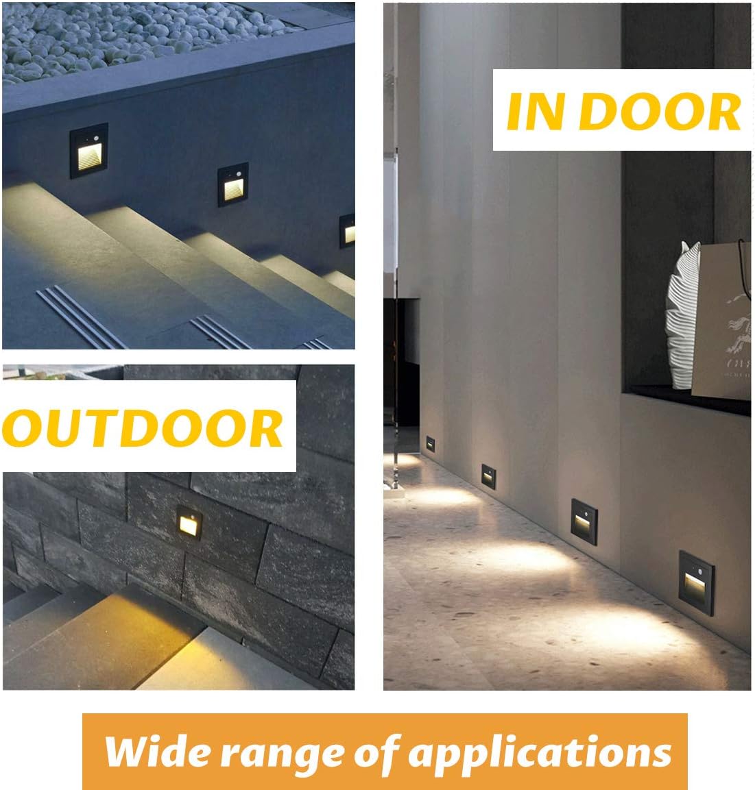 Arotelicht Staircase light Recessed wall lamp,3W Stairway Lamp ...