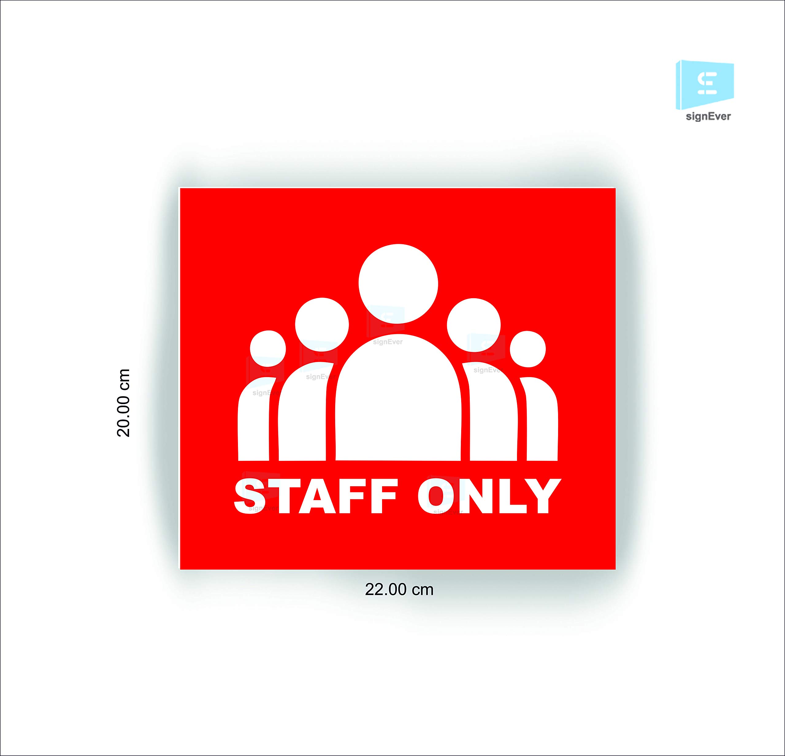 Sign Ever Staff Only Stickers Office Bank Factory Restaurant Hospital ...