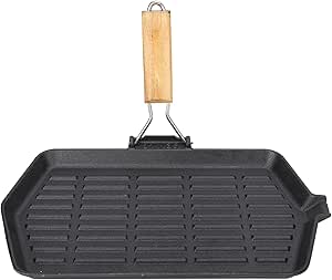 Amazon.com: Portable Foldable Grill Pan Cast Iron for Even Heating, Non ...