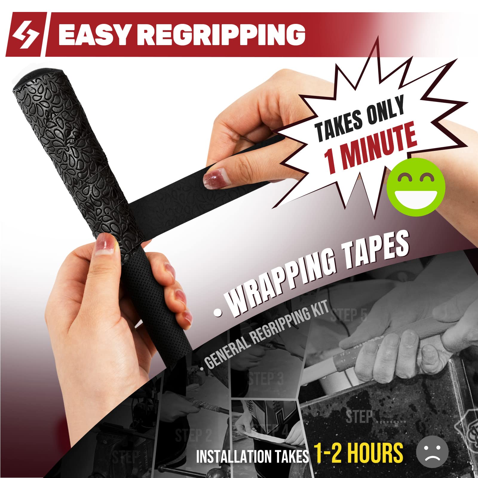 Snapklik.com : Golf Grip Wrapping Tapes, 15-Pack Tacky PU Overgrip ...