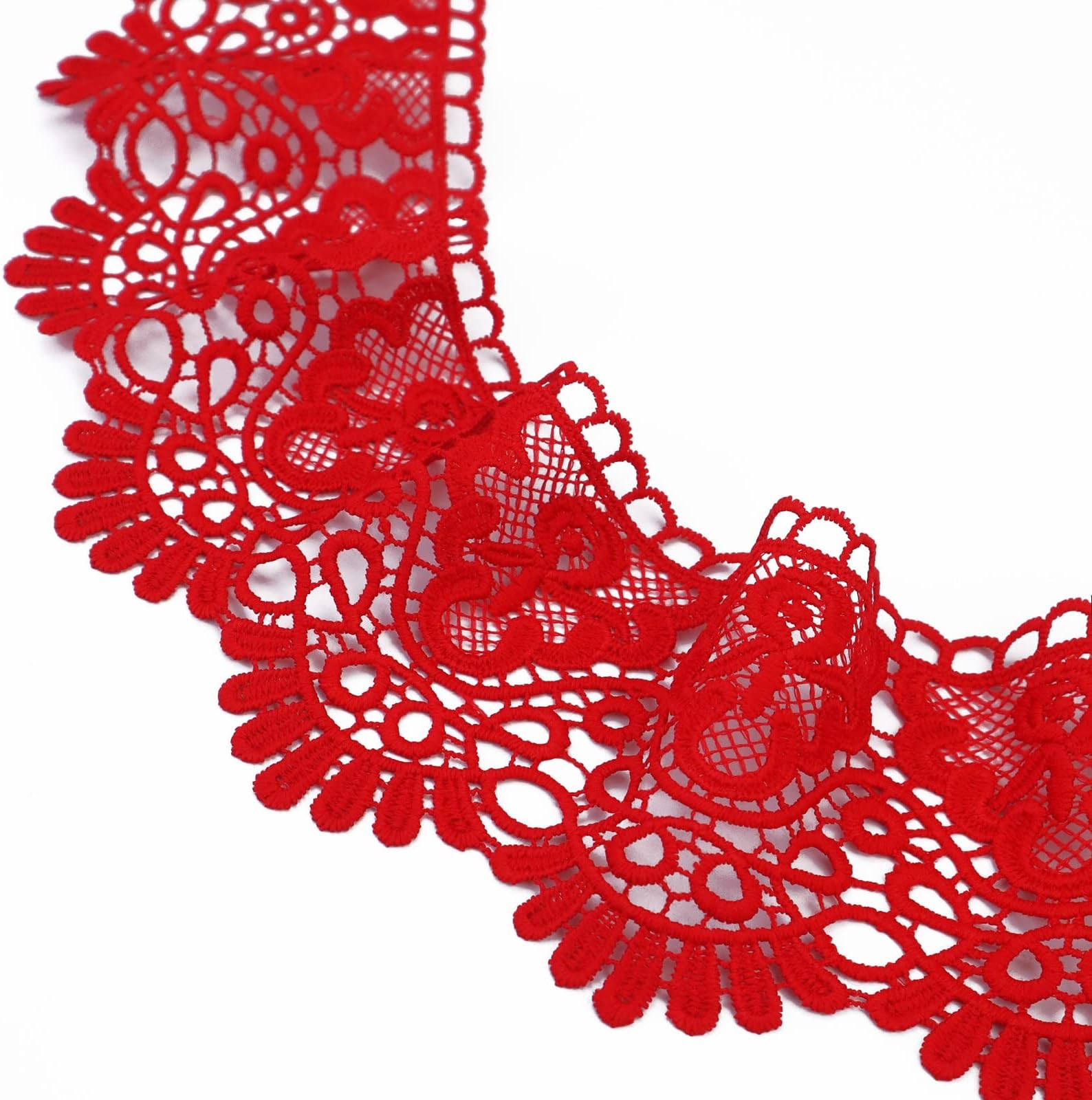 Amazon.com: HAVII 3 Yards Black Organza Pleated Lace Edge Ruffle Trim ...