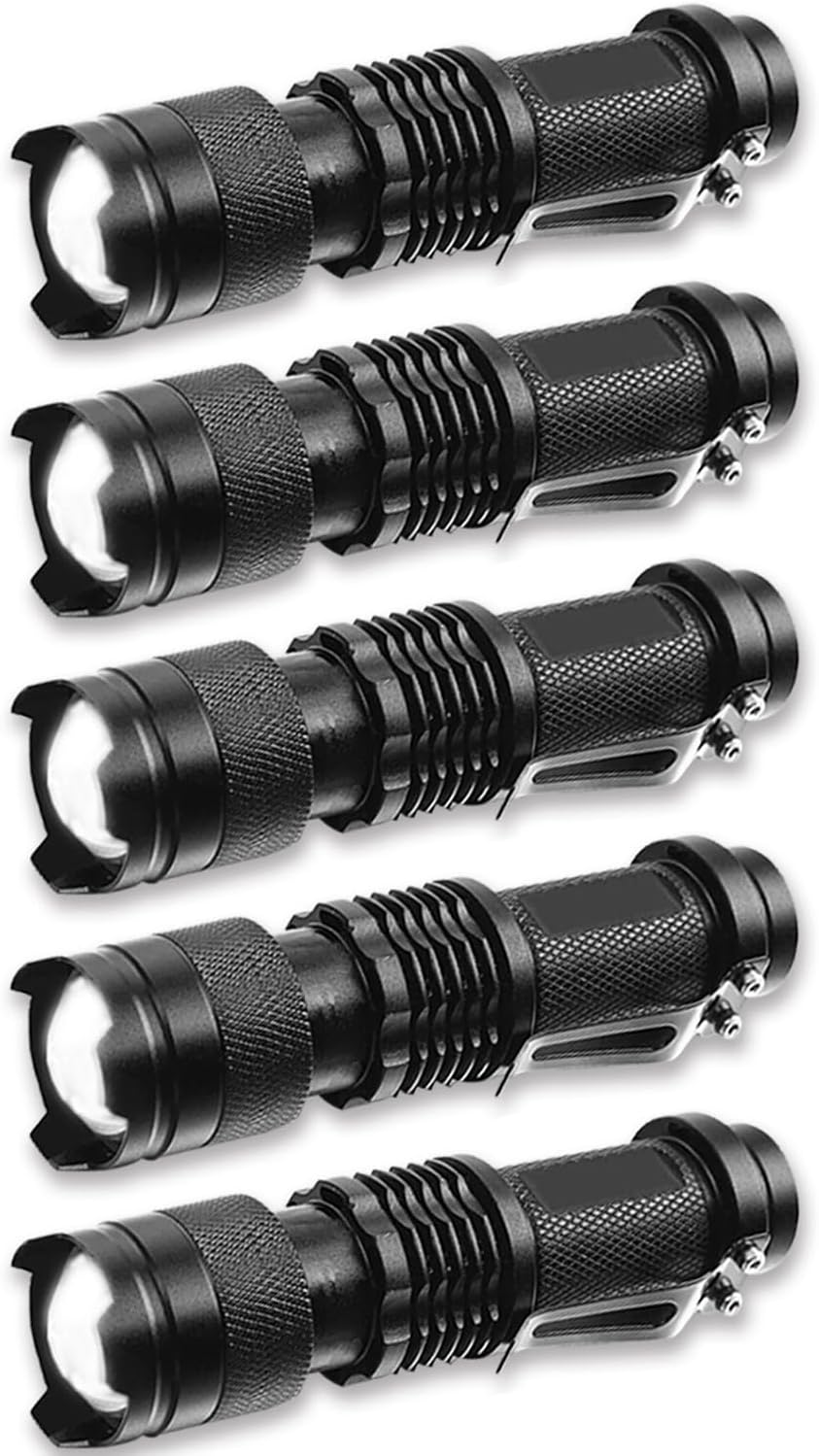Tactical Flashlights, Bright Zoomable LED Mini Flashlights with High ...