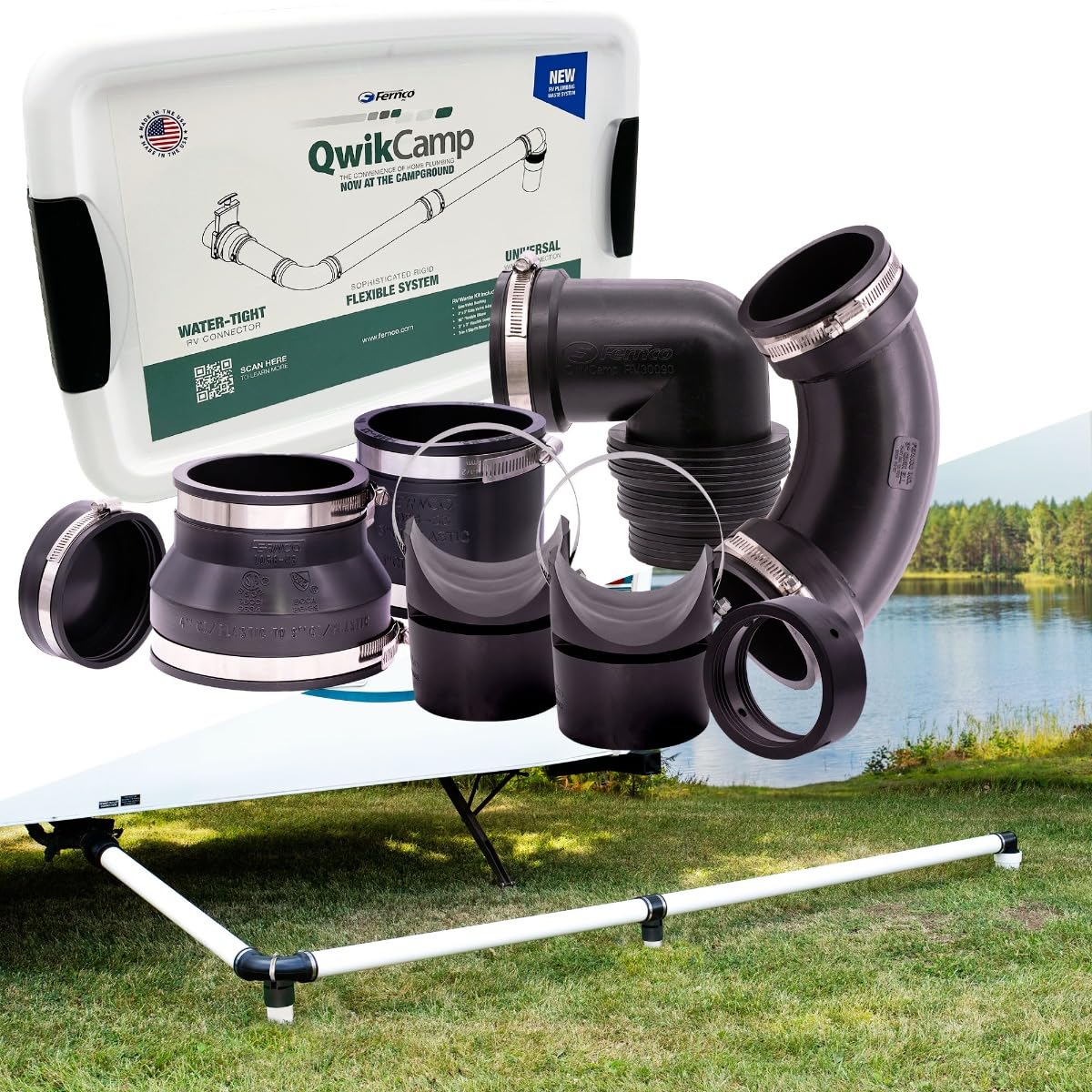 Snapklik.com : Fernco QwikCamp RV And Camper Sewer Waste Plumbing ...