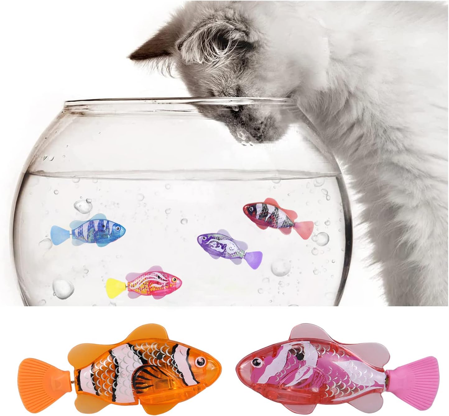 Amazon.com: TECZERO Robot Fish Water Activated, Swimming in Water with ...