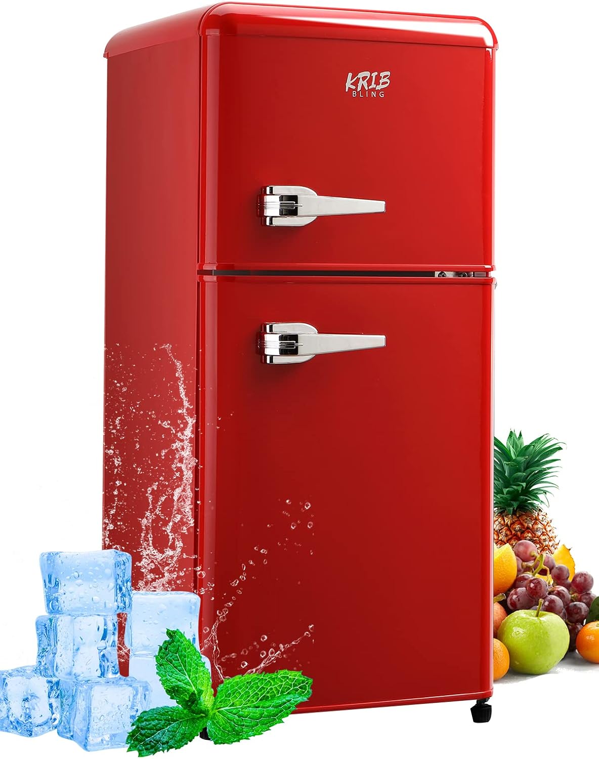 Amazon.com: KRIB BLING 3.5Cu.Ft 2 Door Compact Refrigerator with ...