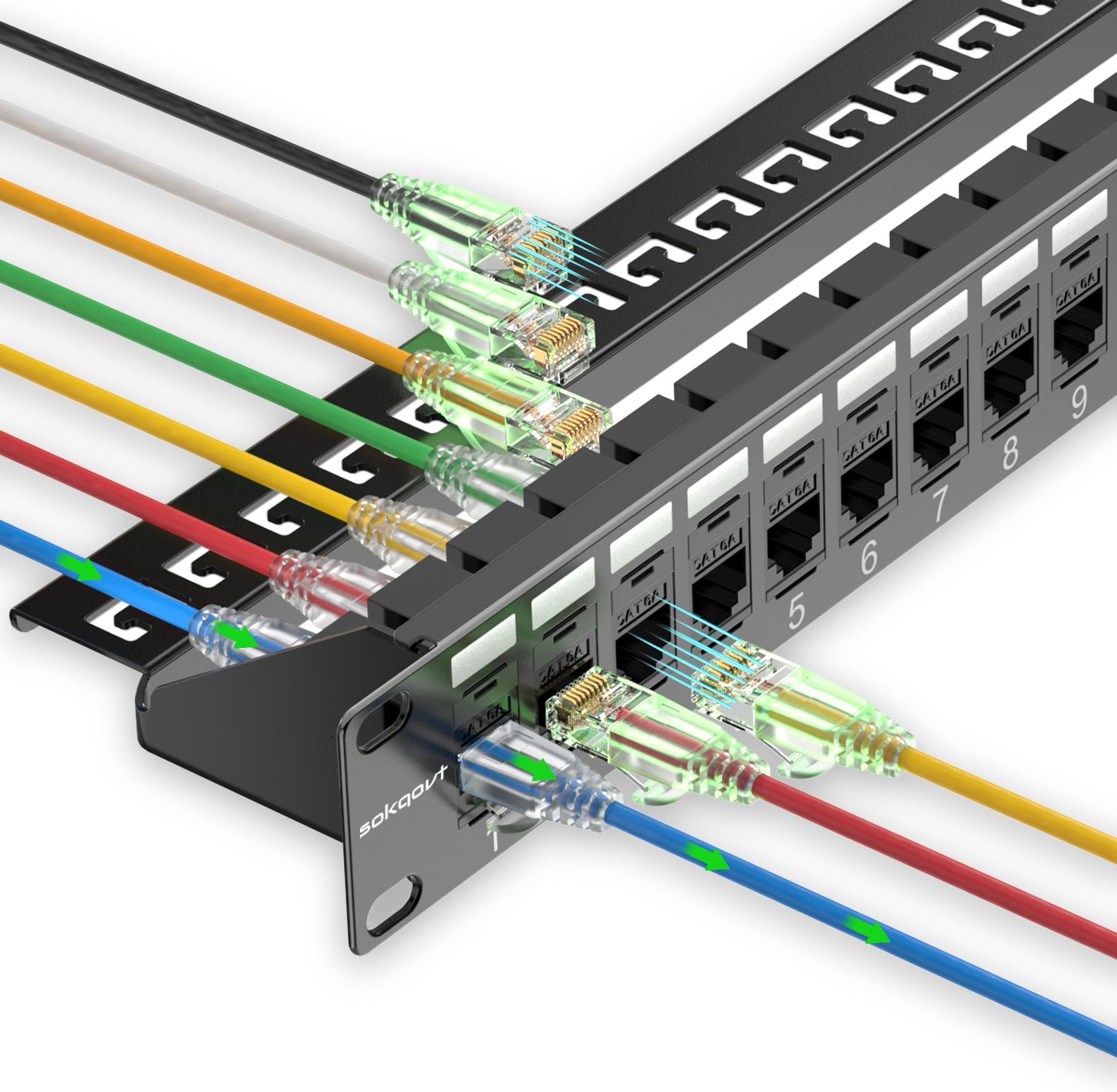Amazon.com: Tripp Lite 24-Port Cat6 / Cat5 Ethernet Patch Panel ...