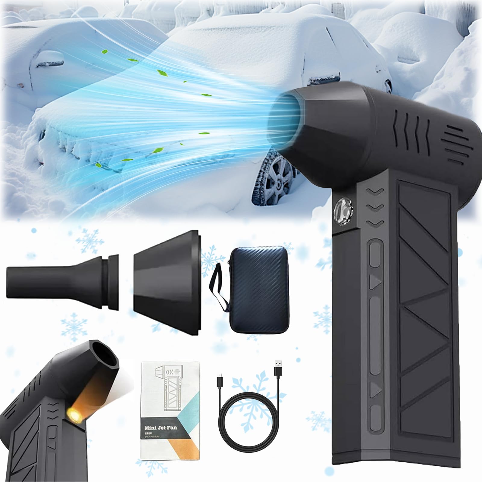 Snowver Turbo Blower Snowwhiz LED Turbo Blower, Turbo Breeze Electric ...