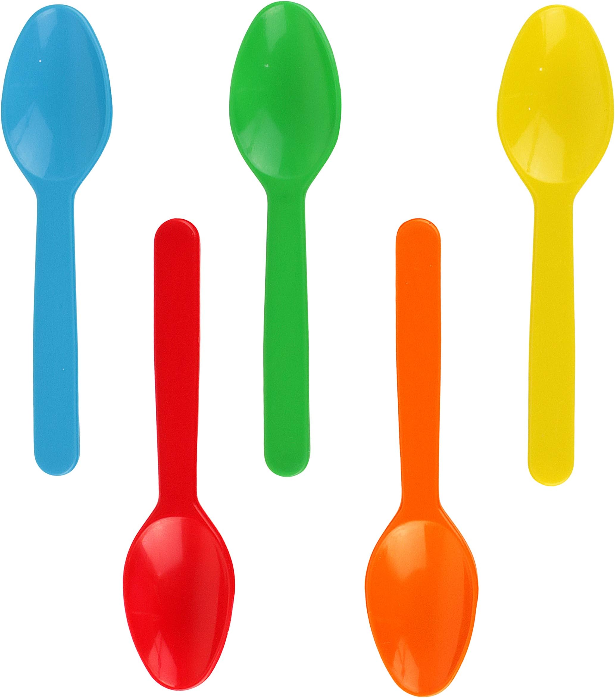 Amazon.com: 3" Mini Taster Spoons (Mixed Colors, 500) : Health & Household