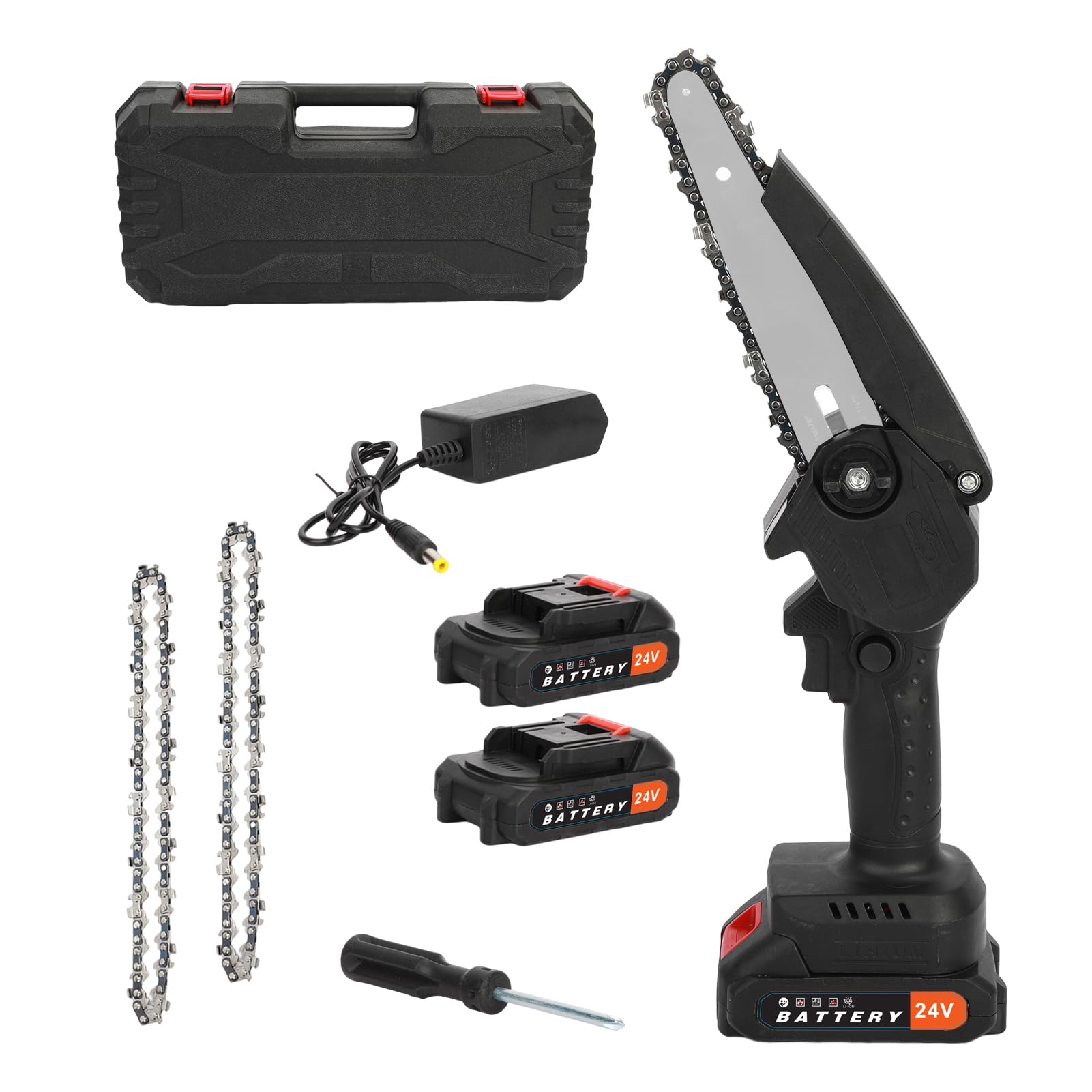 HshDUti Mini Chainsaw Cordless,650W Electric Chain Saw Battery Powered ...