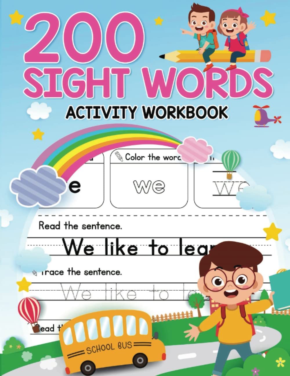 Buy 200 Must Know Common Words Activity Workbook for Kids: Learn, Trace ...
