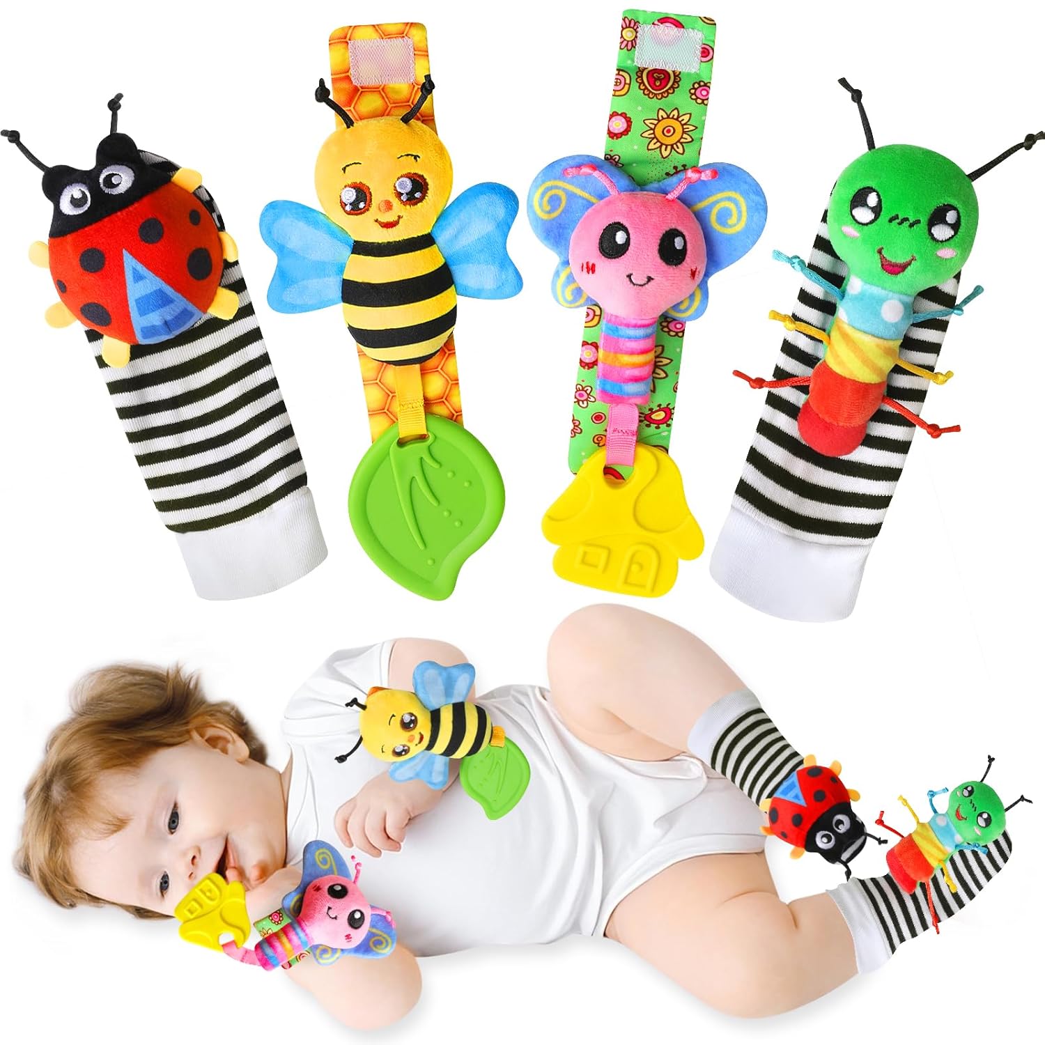 Amazon.com: Baby Toys 0-6 Months,Baby Rattles Toy 0-12 Months, Baby ...