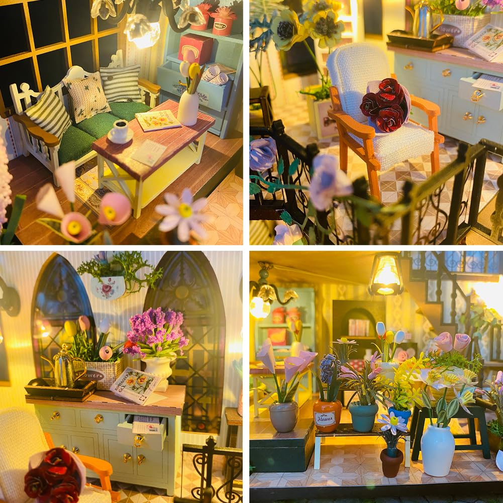 Miniature Flower House Kit Darcy Flower House DIY Dollhouse Kit For ...
