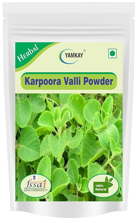 YAMKAY Karpooravalli Powder Coleus Amboinicus Omavalli Leaves | Indian ...