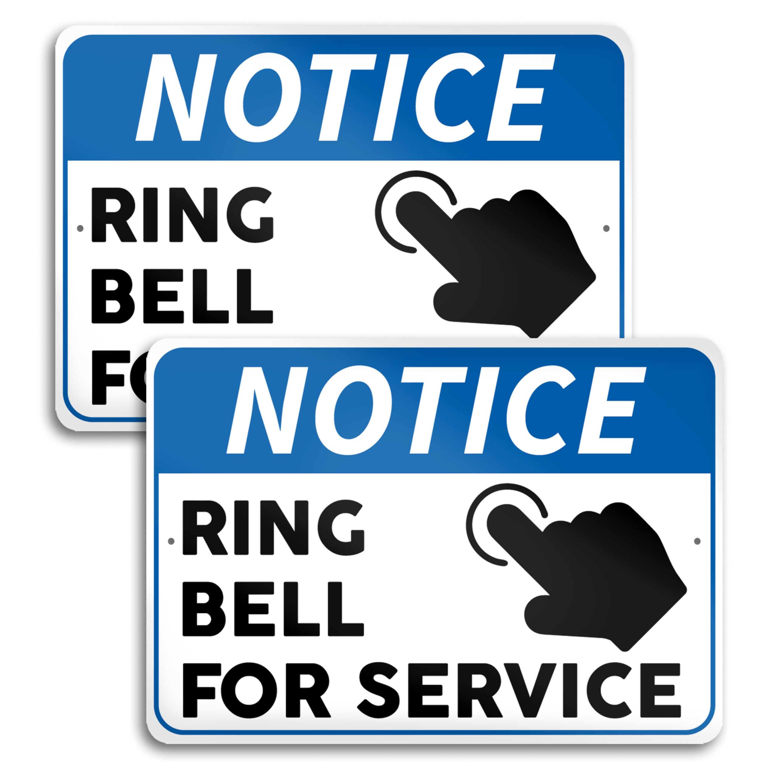 Snapklik.com : 2 PC Ring Bell For Service Signs, 7x10 Aluminum Please ...