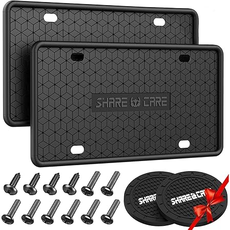 Amazon.com: Rightcar Solutions Silicone License Plate Frames | The Original Premium Grade ...