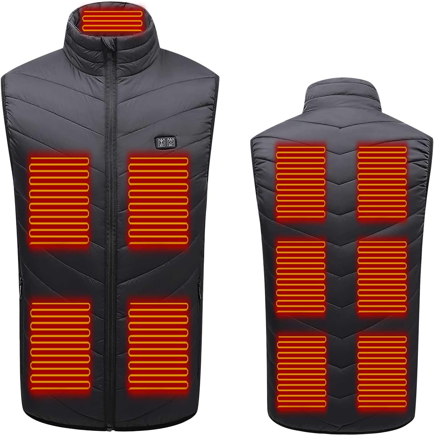 Heated Vest for Women Men with 11 Heating Zones Windproof Jacket with 3 ...