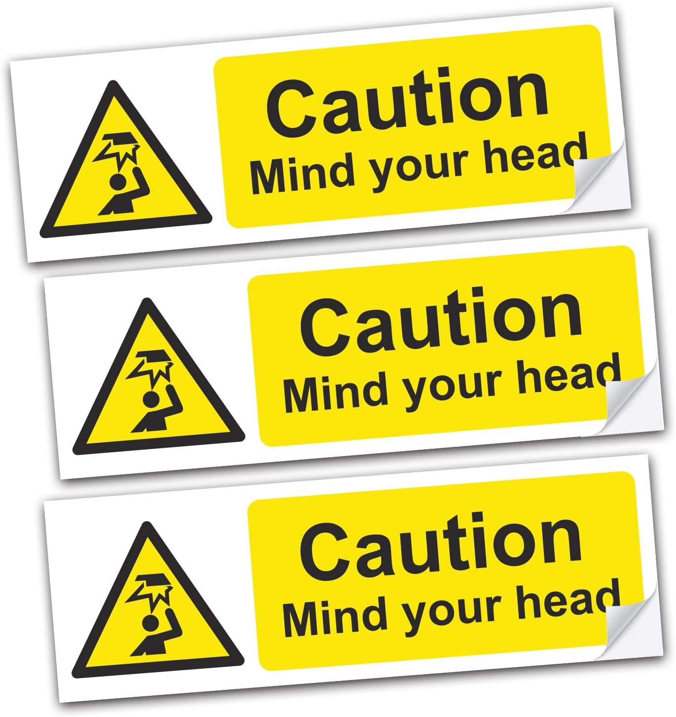 SAFESIGN (3 Pack) Mind Your Head Vinyl Sign Stickers 300 X 100mm ...