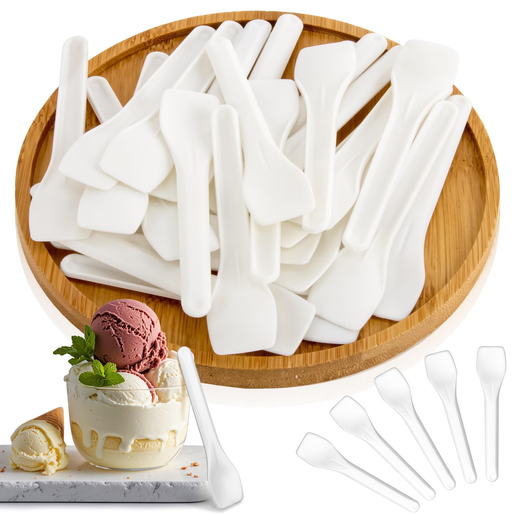 Amazon.com: MAQIHAN Mini Spoons - 60PCS Ice-cream Spoons Dessert Spoons ...