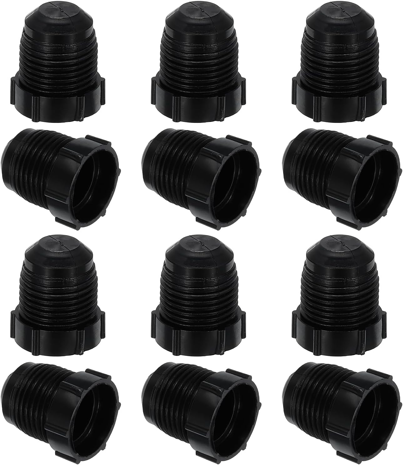 Amazon.com: PATIKIL 1/2" Plastic Threaded Plug, 12 Pack 3/4-16UNF Male ...