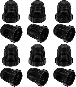 Amazon.co.jp: PATIKIL 1/2" Plastic Thread Plugs 12pcs 3/4-16UN F Female ...