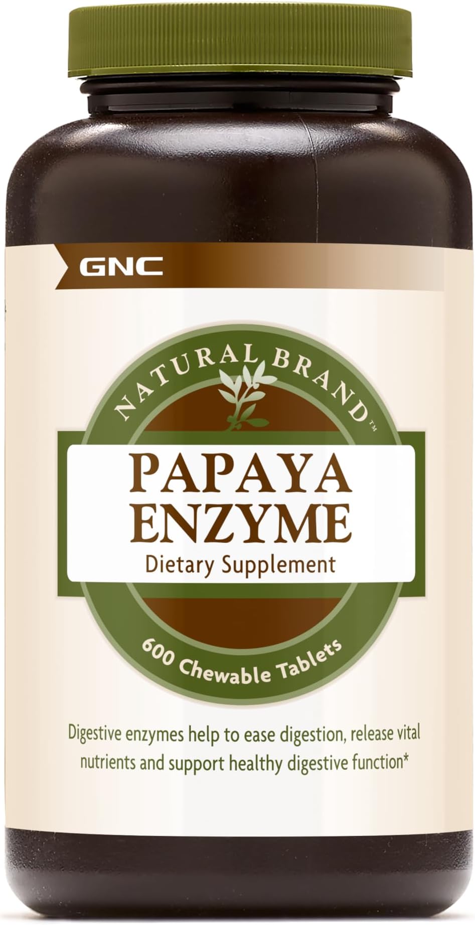 Amazon.com: GNC Natural Brand Papaya Enzyme, 600 Tablets, Supports ...