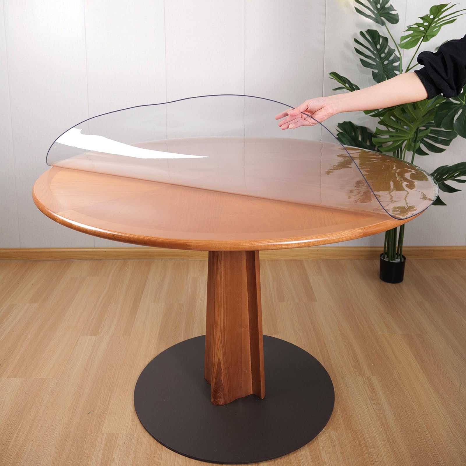 30 Inch Round Clear Table Protector Tablecloth Waterproof Oil Proof ...