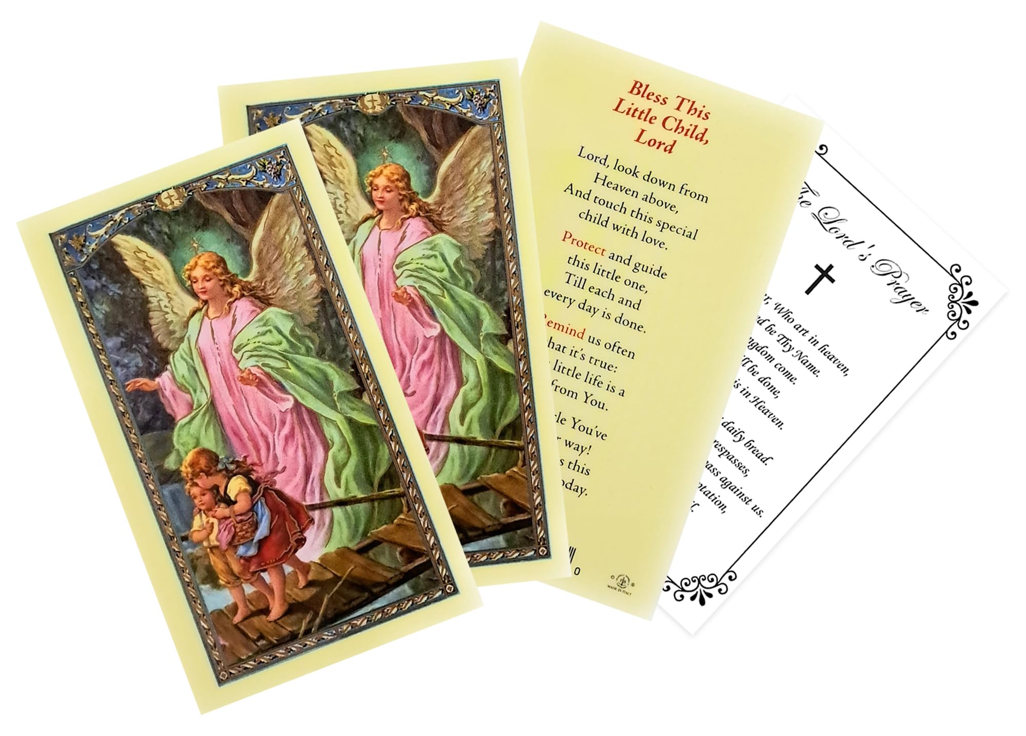 Buy Guardian Angel Prayer Card Catholic Cardstock - Laminated Guardian ...