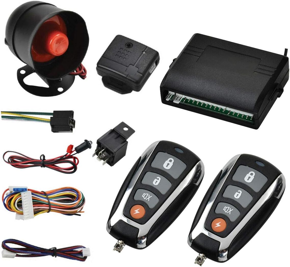 Amazon.com: Micro 1-Way Auto Car Alarm Security System with Keyless ...