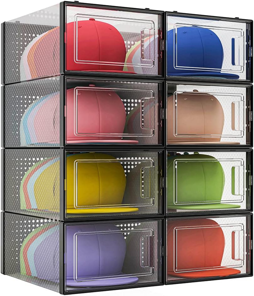 Amazon.com: SCAVATA Hat Organizers, Stackable Clear Baseball Caps ...
