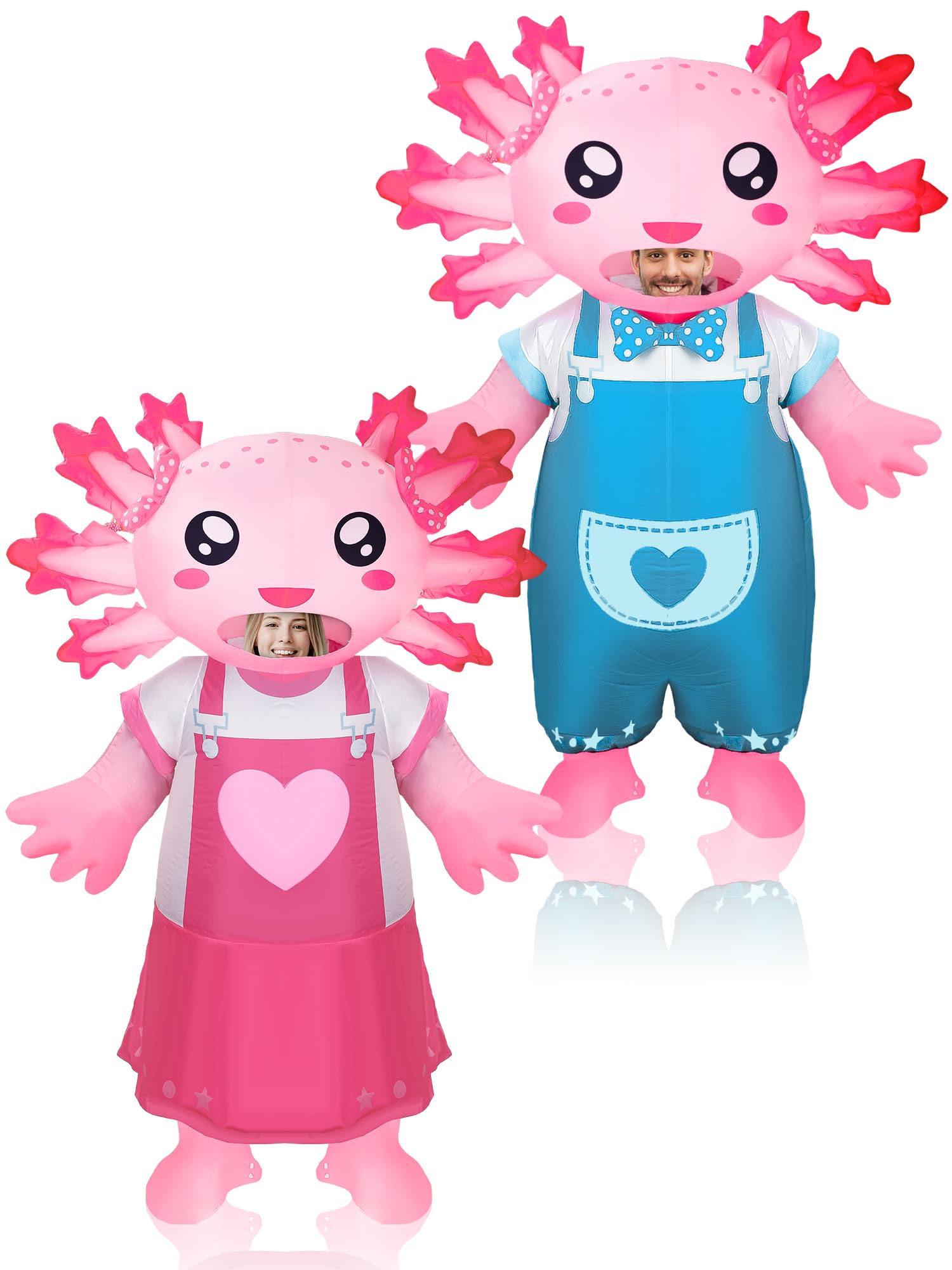 Amazon.com: Poen 2 Pcs Inflatable Axolotl Costume 96'' Adult Blow up ...