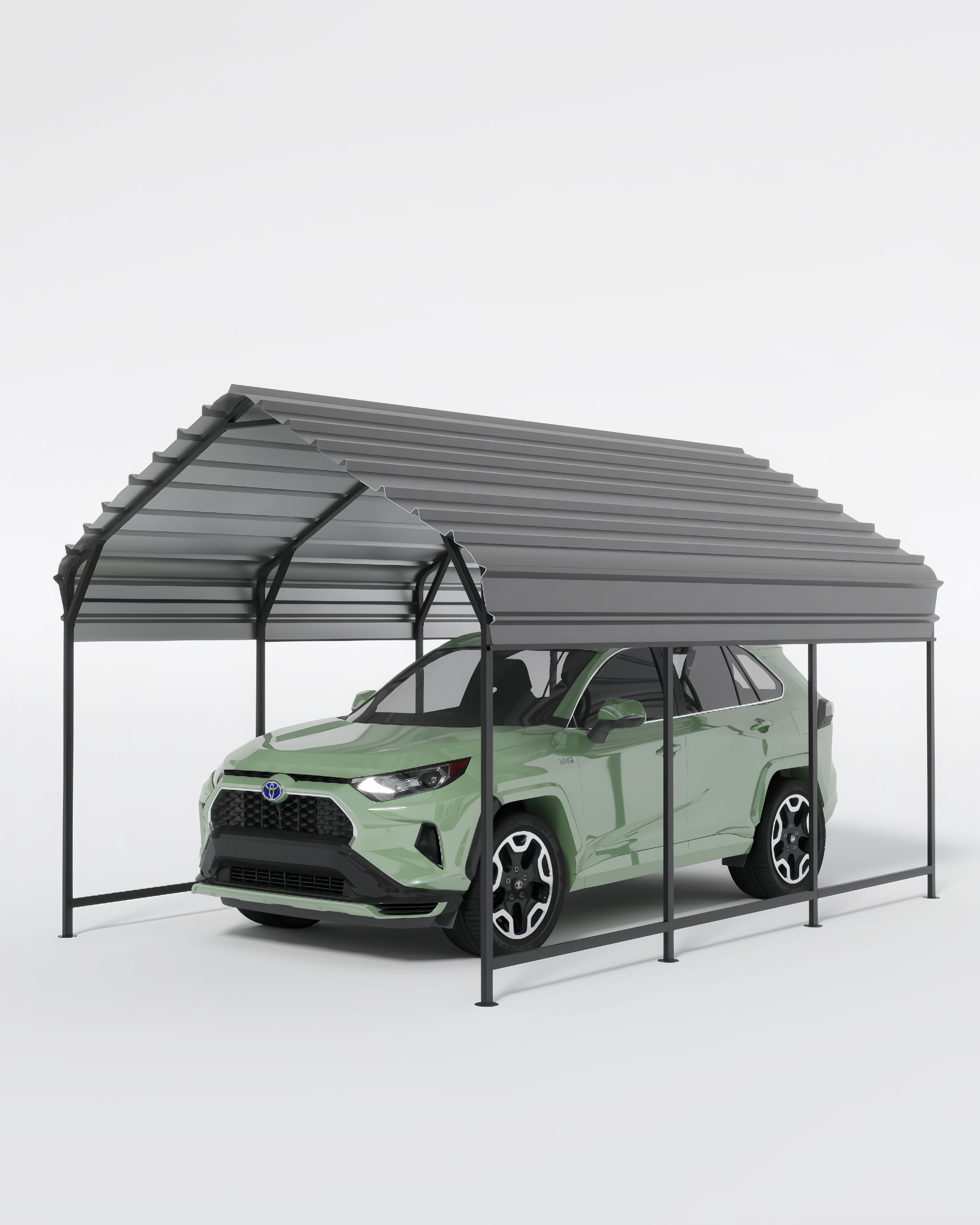 Snapklik.com : KYBOLT 10x 16 Metal Carport, Outdoor Heavy Duty Garage