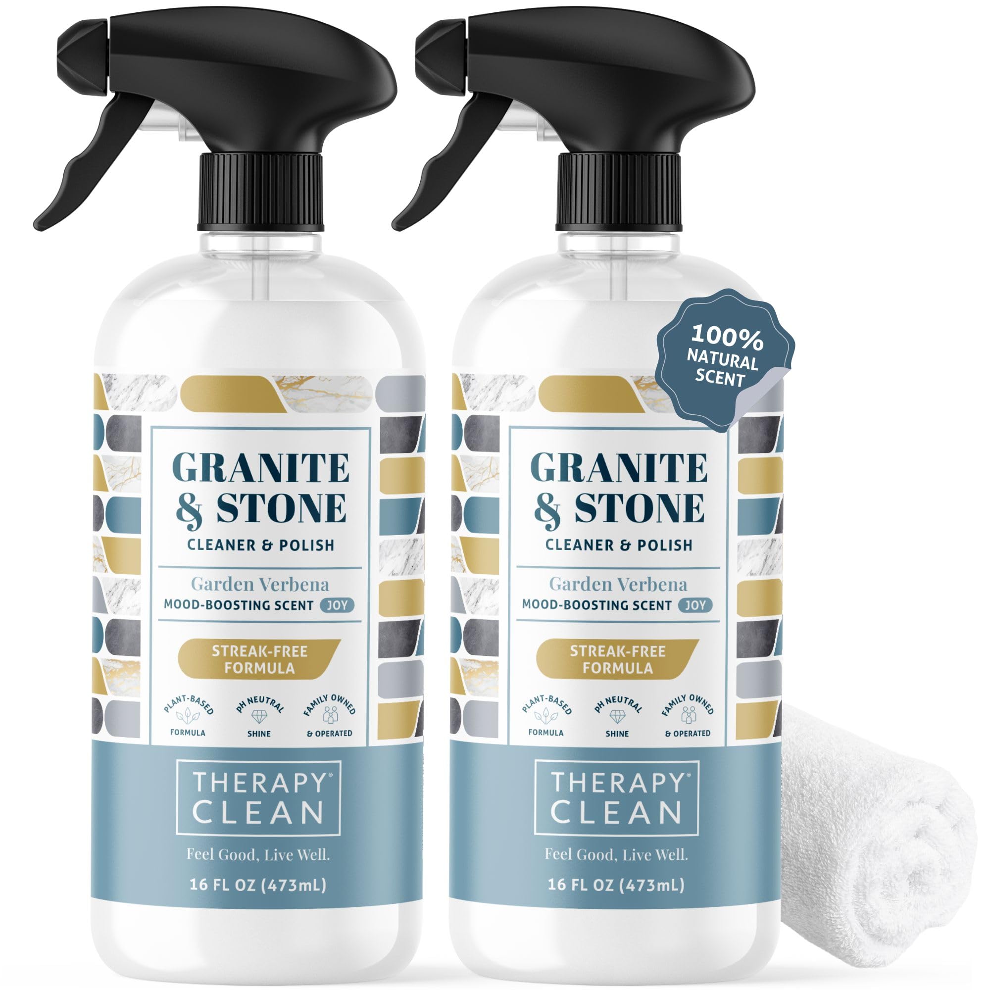 Amazon.com: Therapy Granite Countertop Cleaner & Polish (2 Pack - With ...