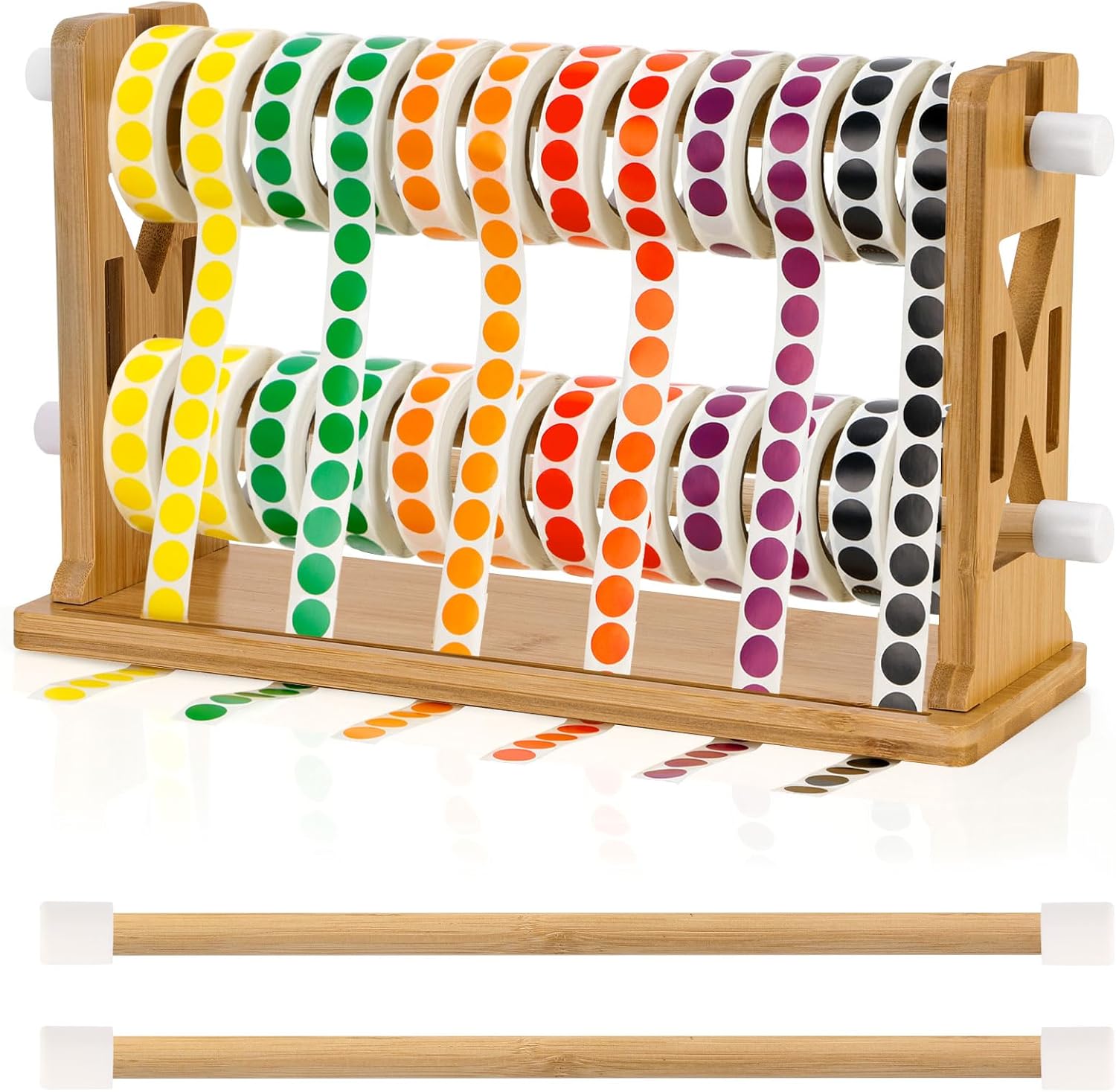 Amazon.com : Wooden Label Dispenser Label Roll Holder Dispenser 13x4 ...
