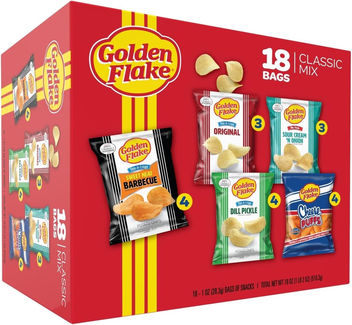 Amazon.com: Golden Flake Classic Mix Variety Pack, 18 ct, 1oz. Bags ...