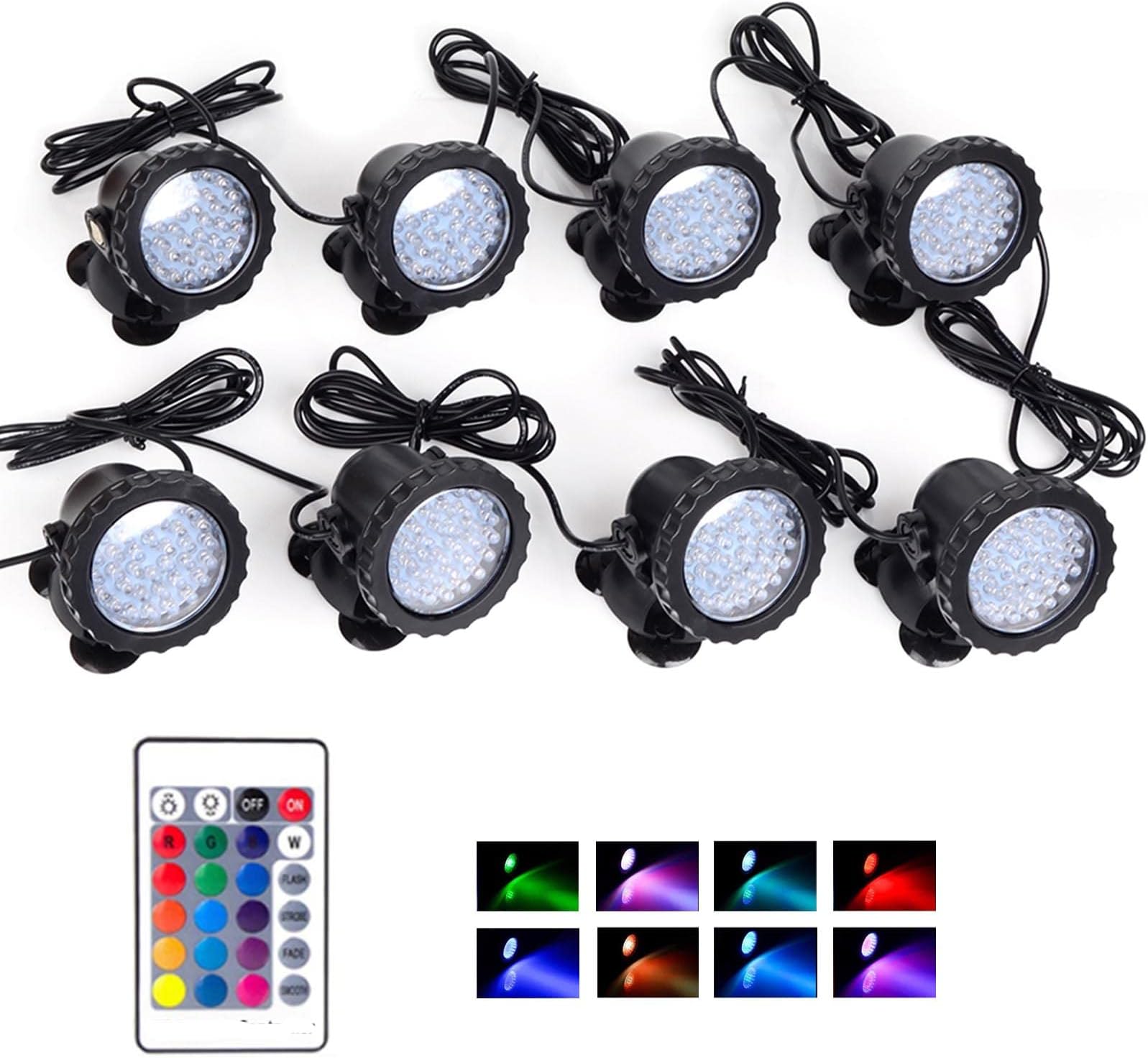 Color Changing Spotlights, Underwater LED Pond Fountain Lights, IP68 ...