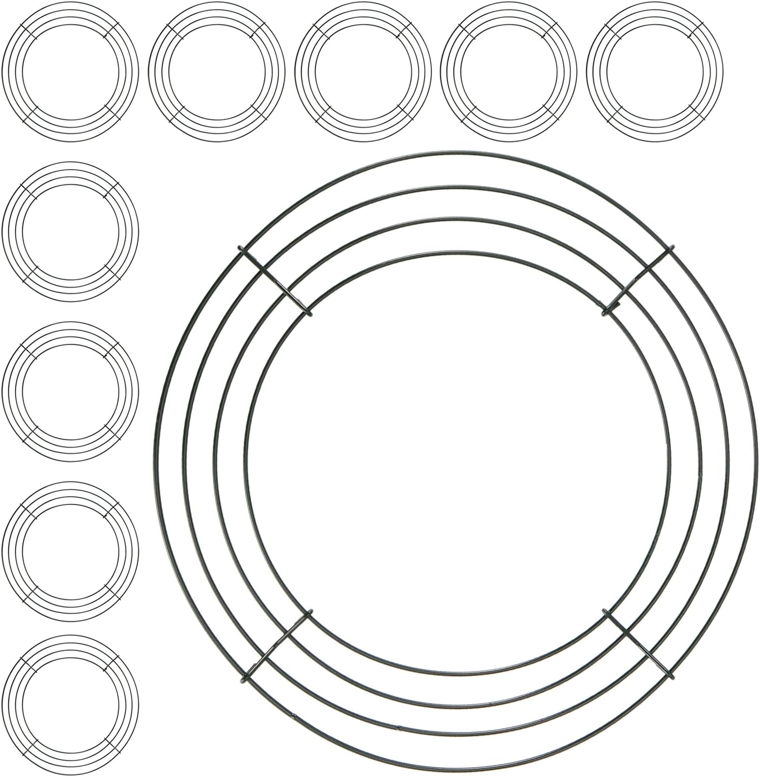 Amazon.com: Hotop 20 Pcs Wire Garland Frames Green Spring Summer Metal ...