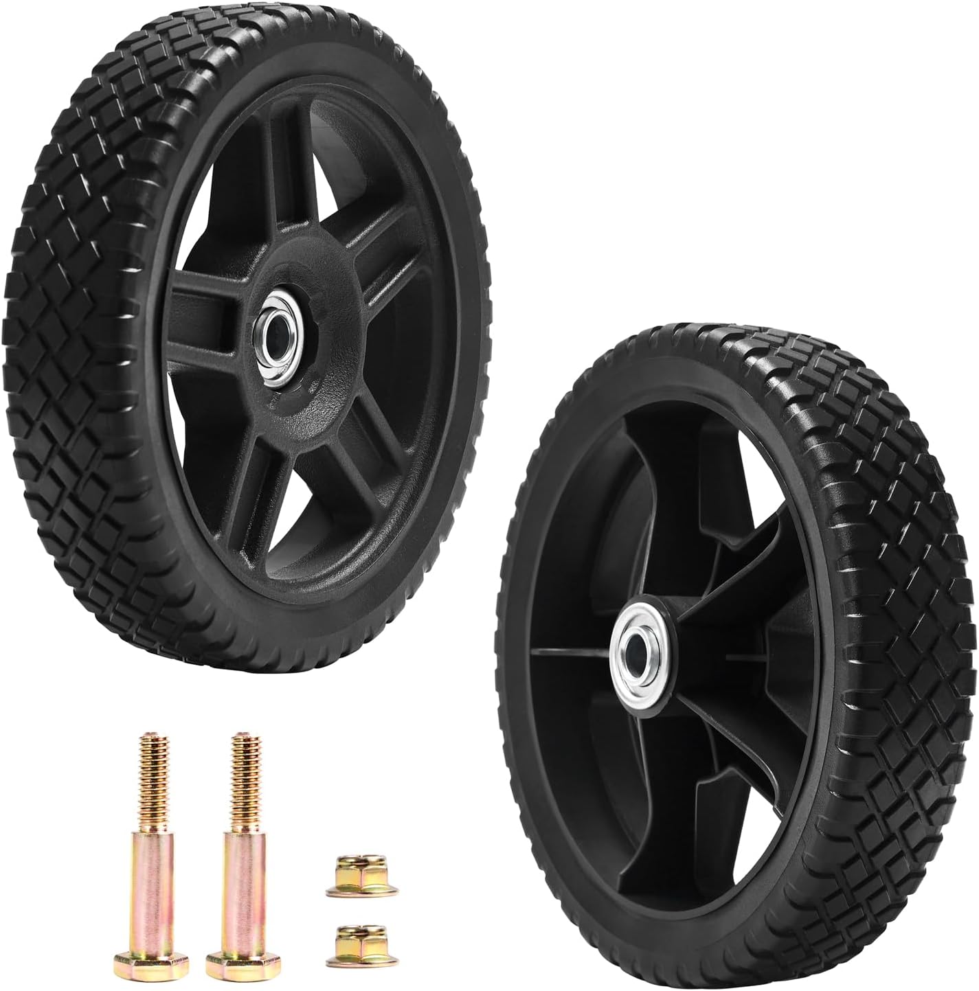 Amazon.com: SENZHAO 6 inch Lawn Mower Wheel kits for Push Mower Cart ...