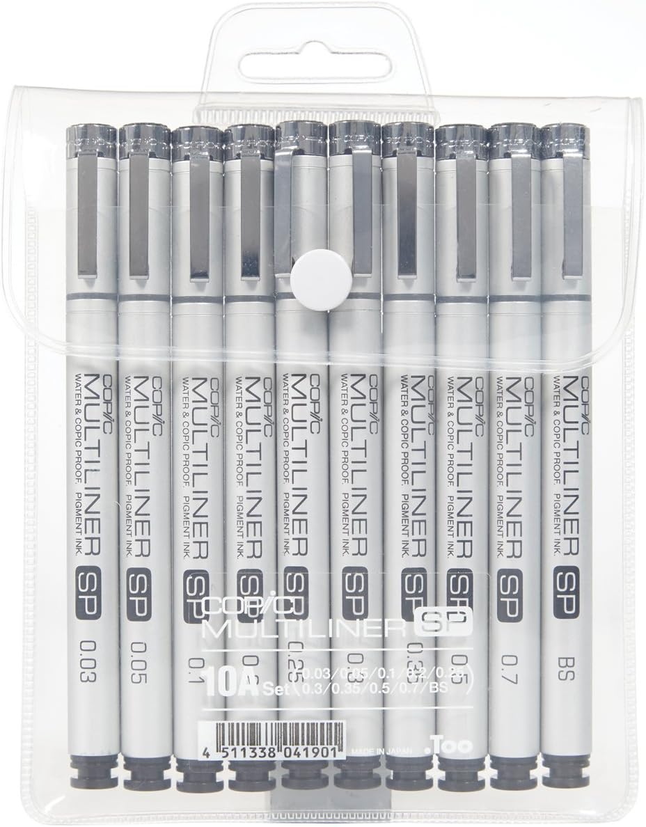 Amazon.com: Copic Markers Multiliner Fine Pigment Based Ink, 4-Piece Set