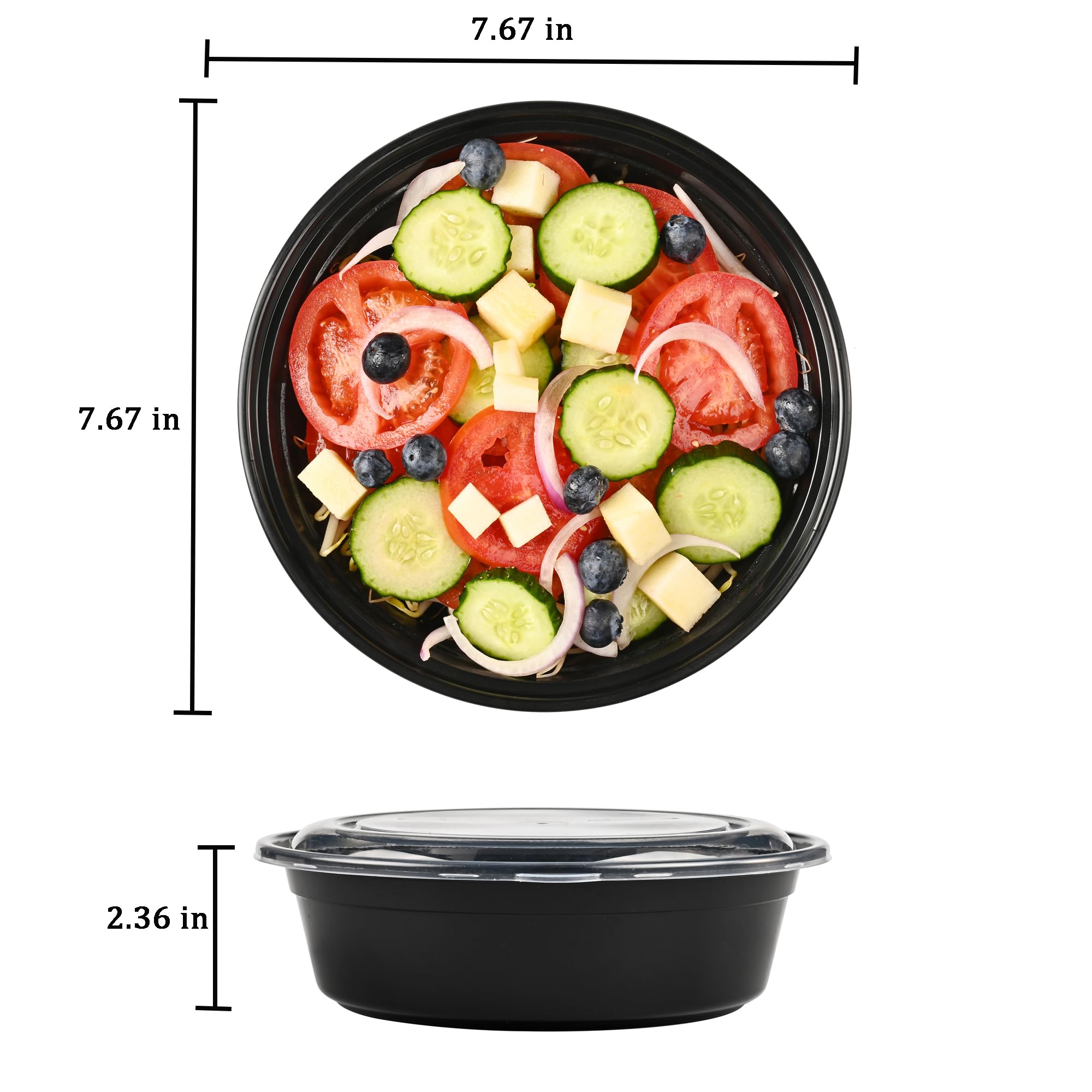 Snapklik.com : LOKATSE HOME 32 Oz Round Meal Prep Containers