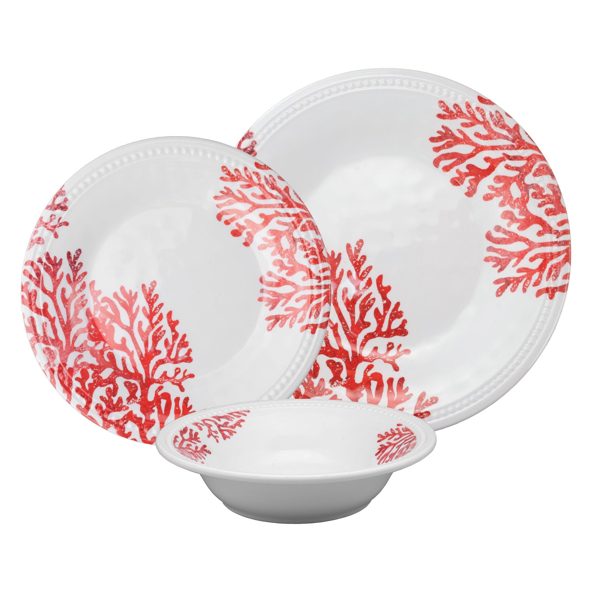 Snapklik.com : UPware 12-Piece Melamine Dinnerware Set, Includes Dinner ...