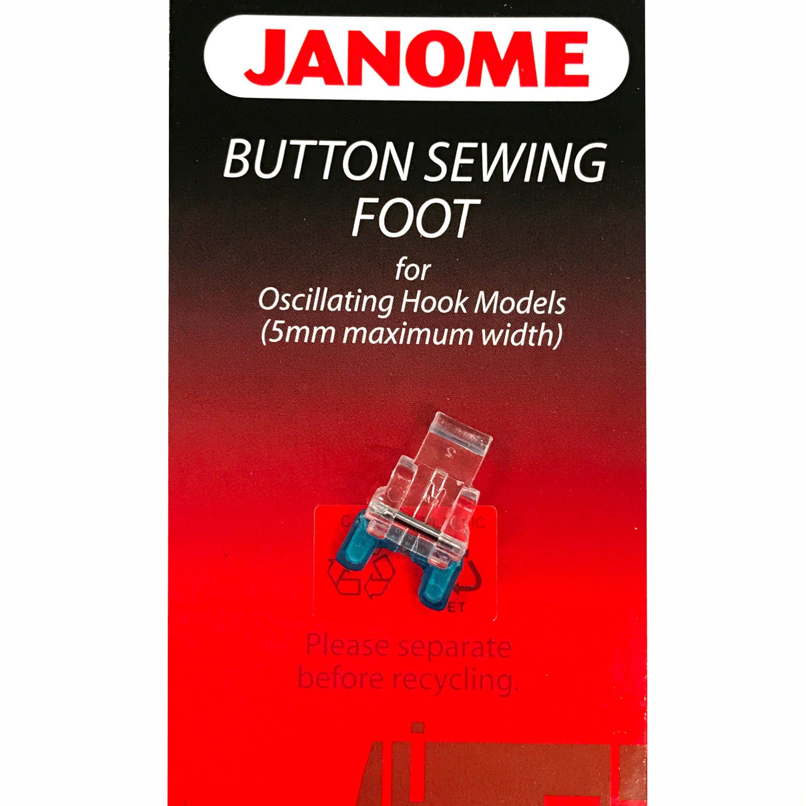 Amazon.com: Janome Button Sewing Foot #200131007 for Oscillating Hook ...