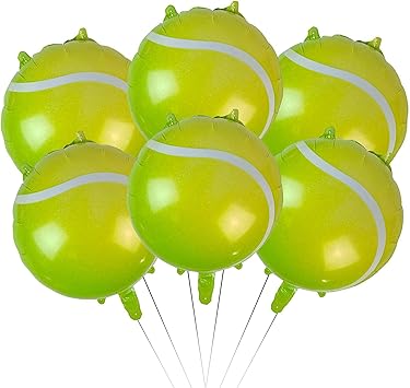 Amazon.com: 6 Pcs Giant Tennis Ball Balloons Sports Themed Party ...