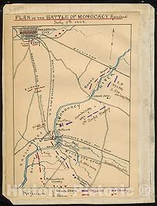 Amazon.com: Historic 1864 Wall Map - Plan of The Battle of Monocacy ...